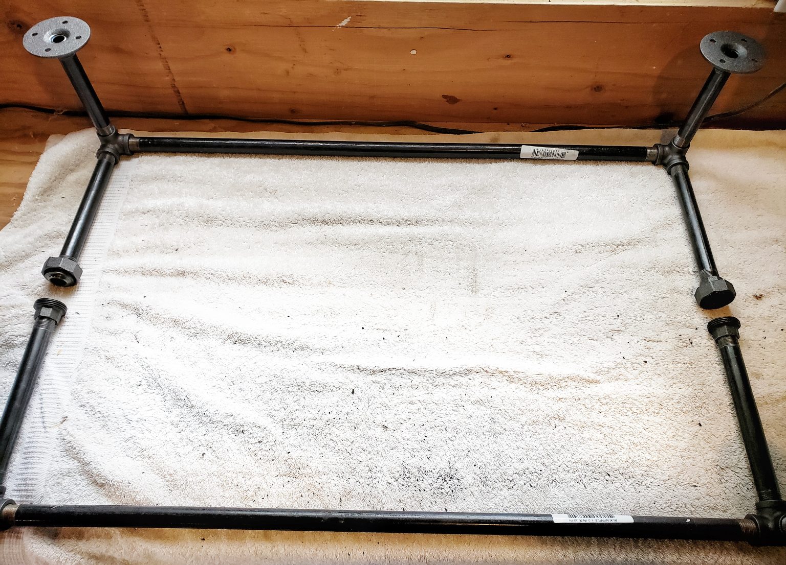 How to Make an Easy DIY Iron Pipe Pot Rack for Your Kitchen - Shiplap ...