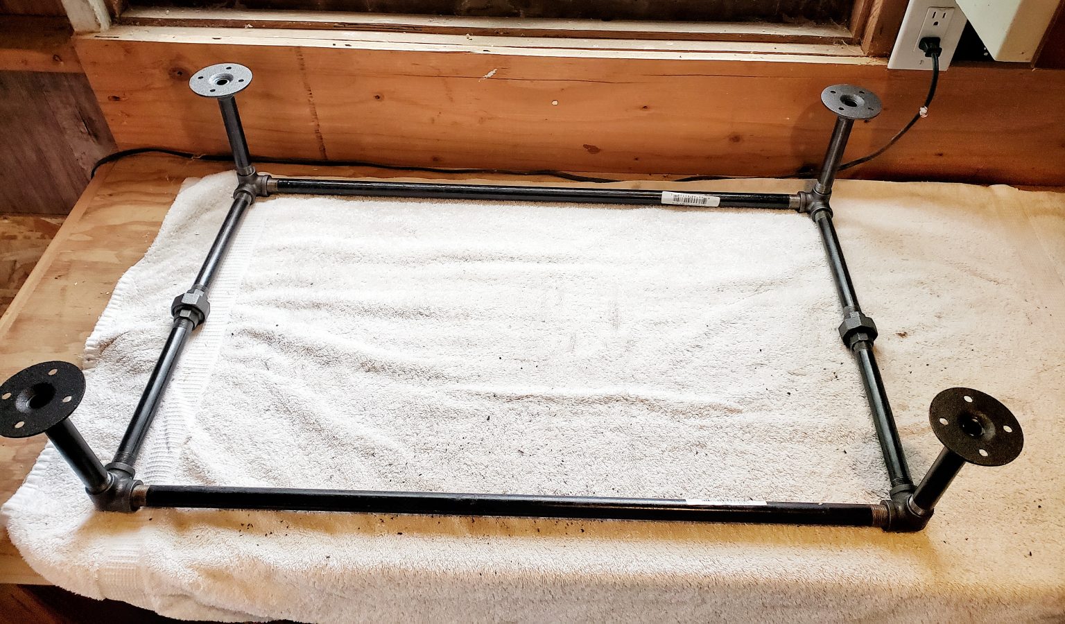 How to Make an Easy DIY Iron Pipe Pot Rack for Your Kitchen - Shiplap ...