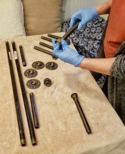 How to Make an Easy DIY Iron Pipe Pot Rack for Your Kitchen - Shiplap ...