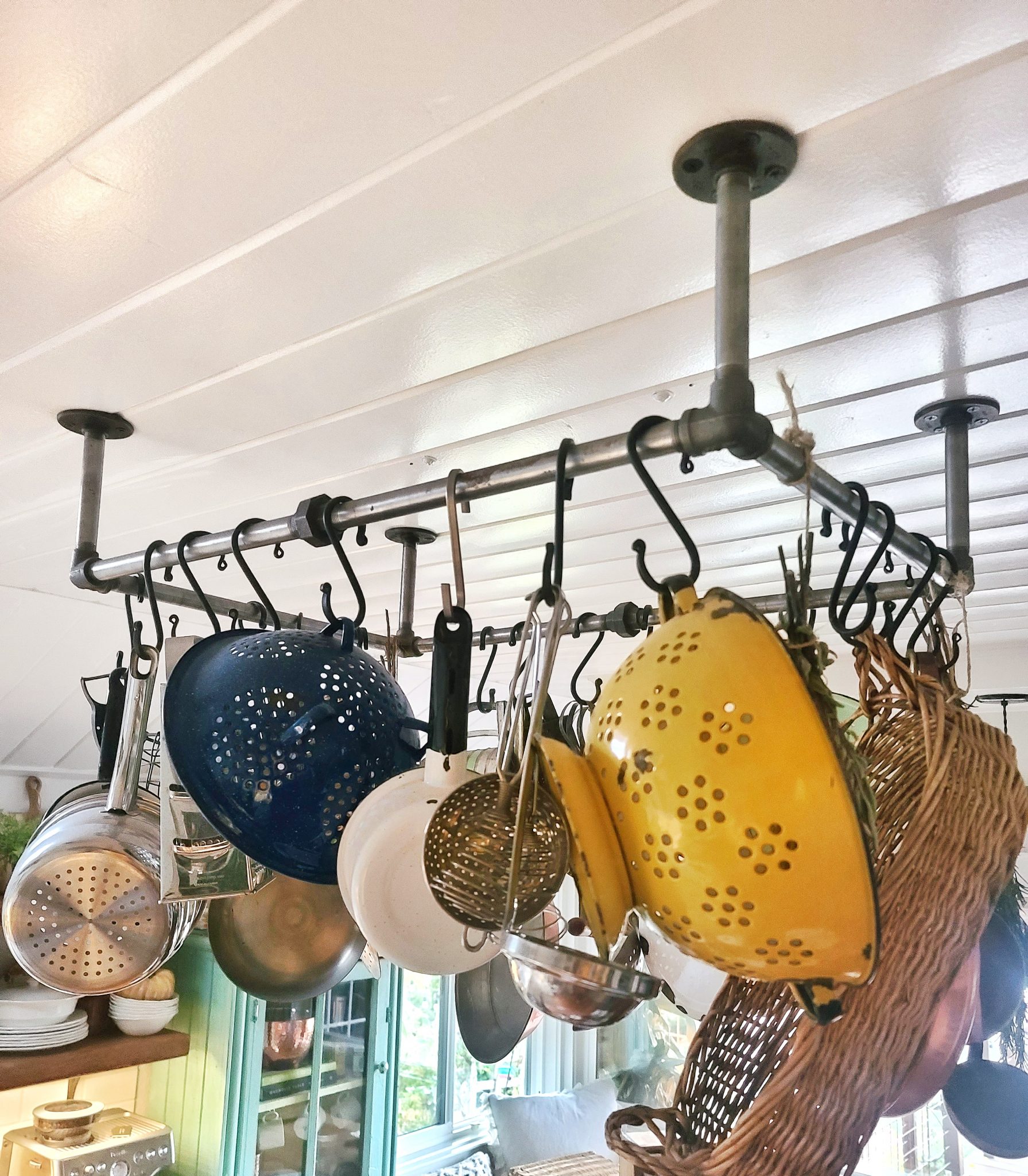 How to Make an Easy DIY Iron Pipe Pot Rack for Your Kitchen - Shiplap ...