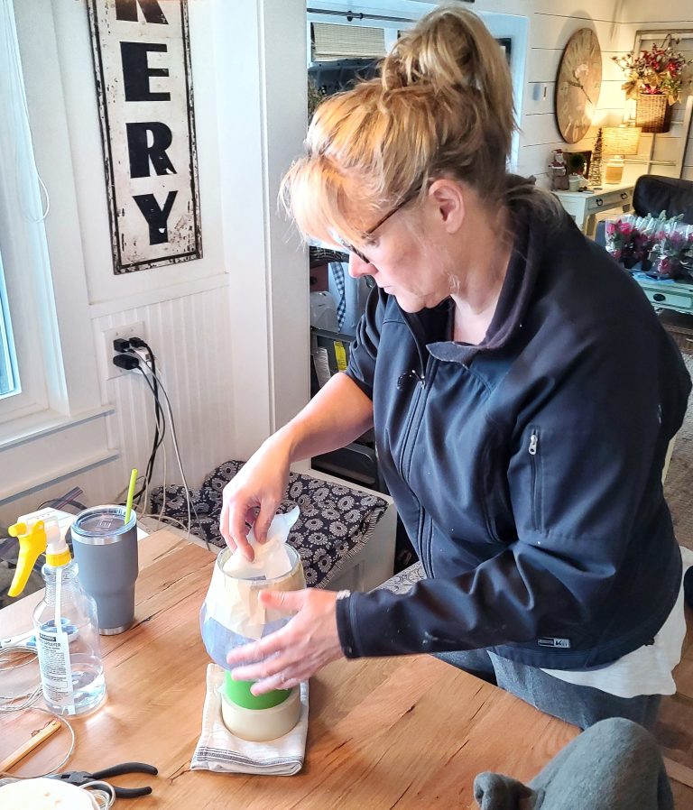 How to Create a Mercury Glass Lamp Base with a Twist - Shiplap and Shells