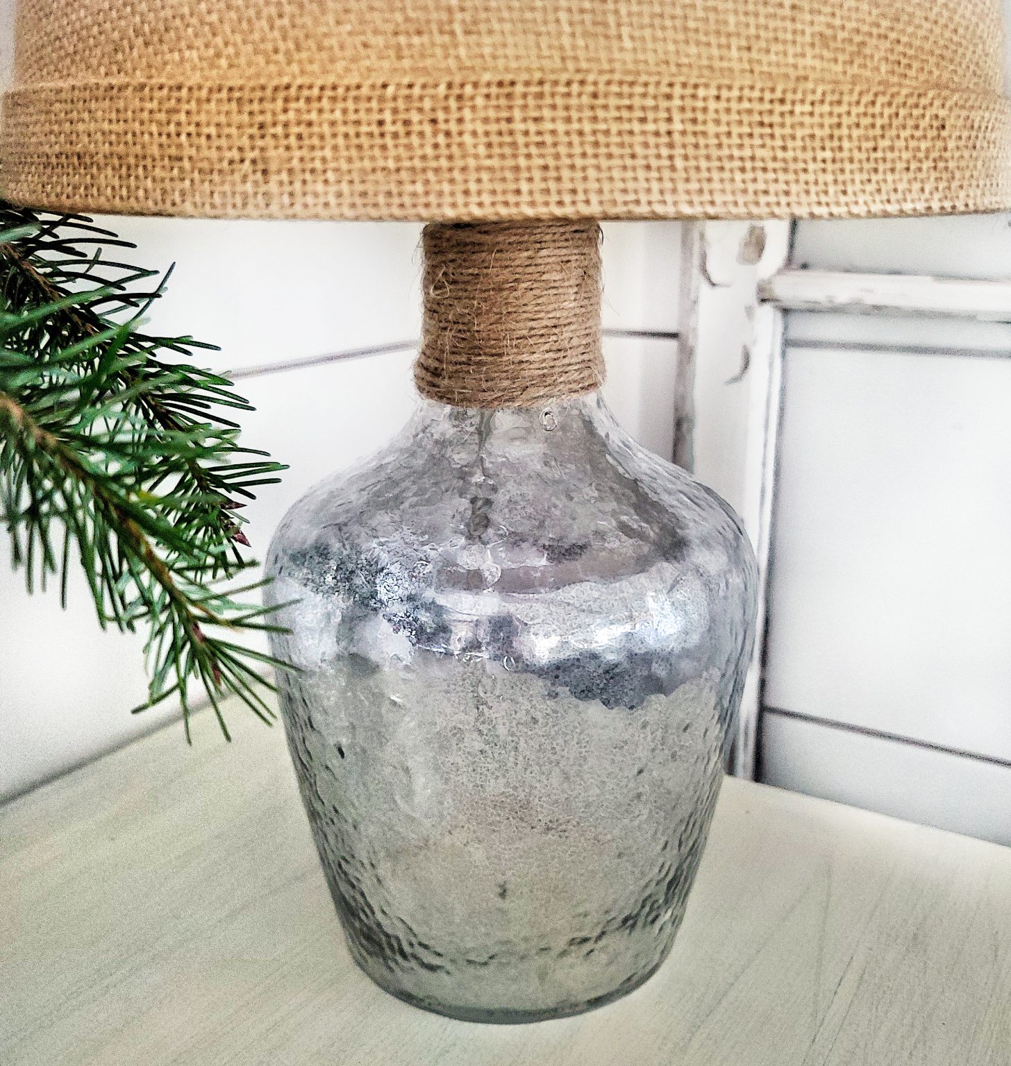 How to Create a Mercury Glass Lamp Base with a Twist - Shiplap and Shells
