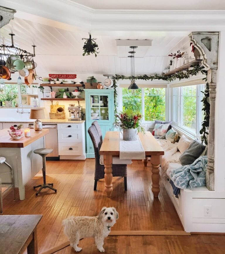 Vintage Inspired Cozy Cottage Style Christmas Home Tour - Shiplap and ...