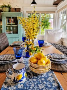 Create a Blue and Yellow Bright and Colorful Table for Spring - Shiplap ...