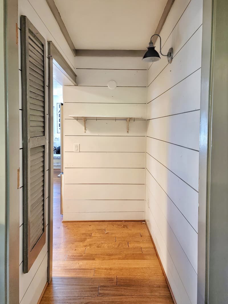 Using Architectural Salvage Finds to Refresh a Hallway - Shiplap and Shells