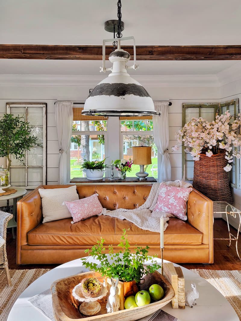 Spring Cottage Home Tour and Simple Decorating Ideas - Shiplap and Shells